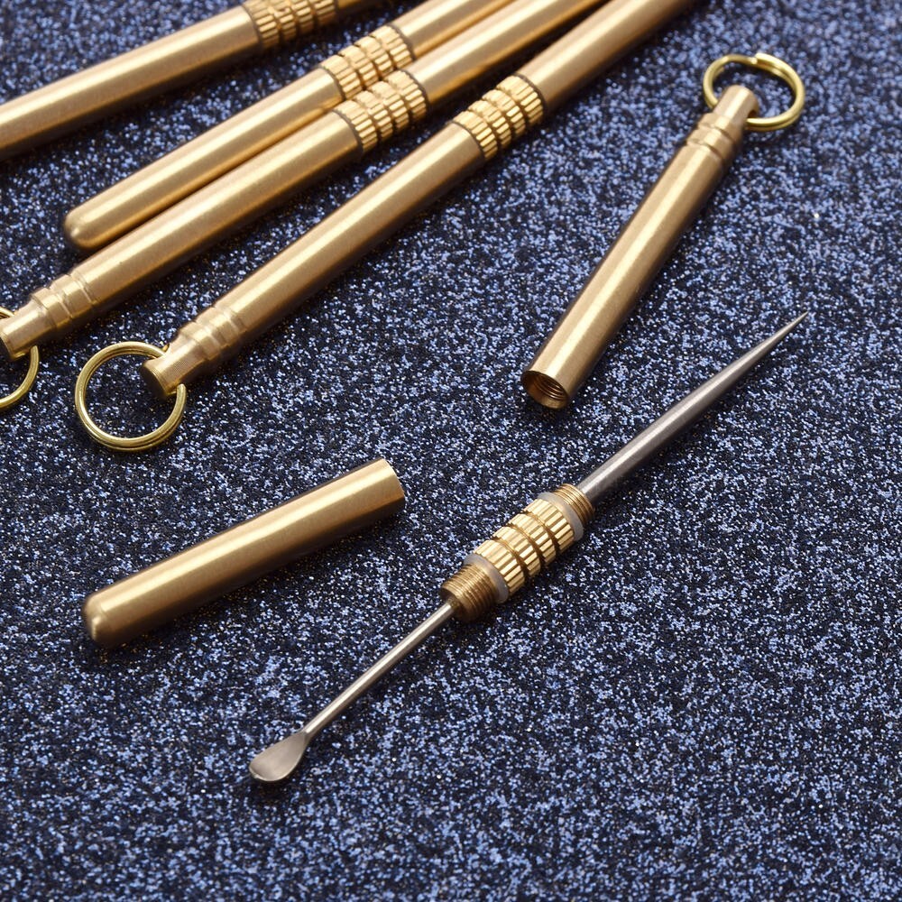 3 Pieces Tiny Salt Spoon & Metal Tooth Pick Utility Pendent Outdoor ...