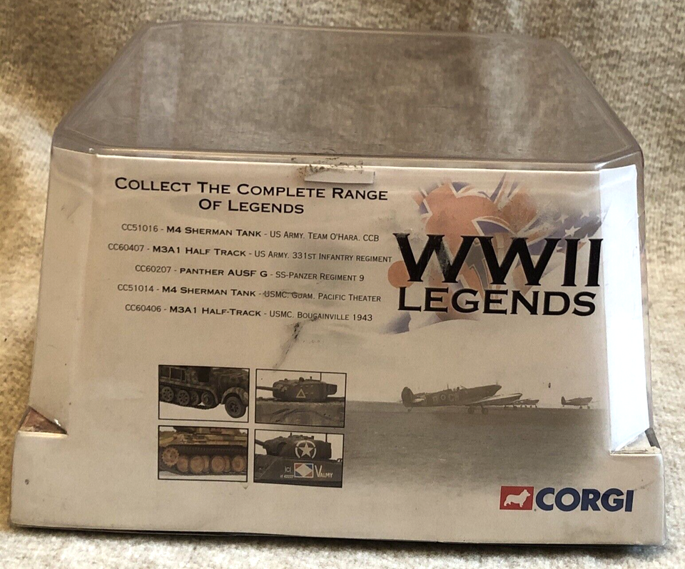 Corgi WWII Legends CC60407 M3A1 Half Track 1:50 Scale (Missing Machine ...