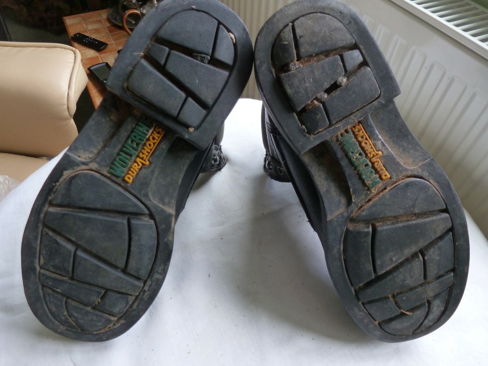 Retro Rare Wolverine Dual Shock Gore Tex Black Leather Mens Quality ...