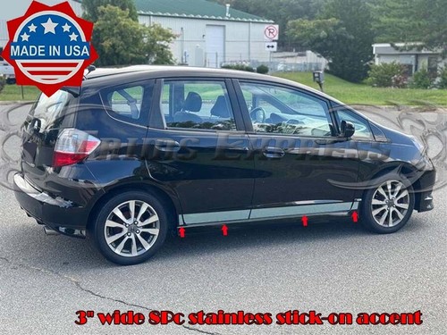 2009-2013 Honda Fit Body Side Molding Trim Rocker Panel Stick-On 8Pc ...