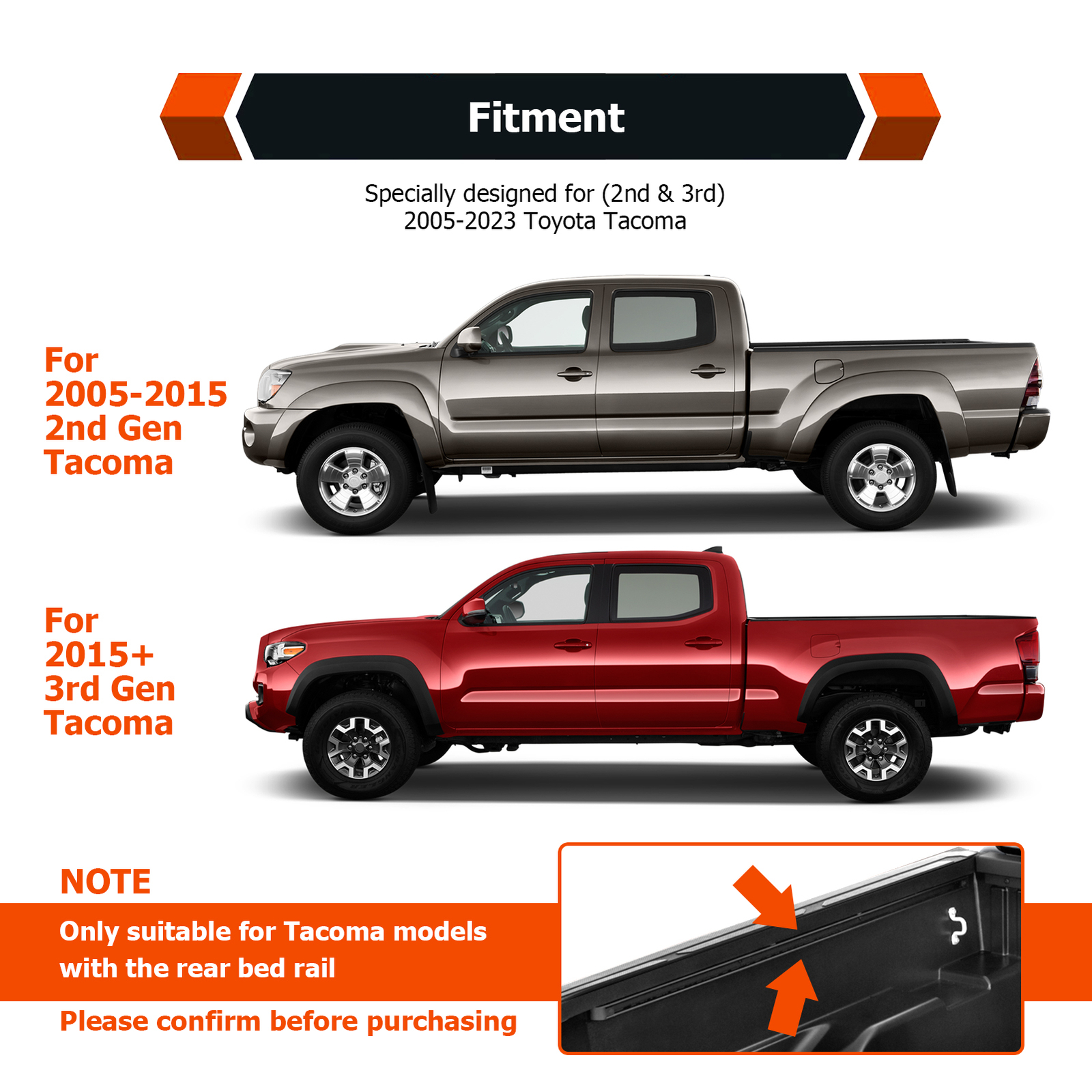 2005-2024 Toyota Tacoma Hi-Lift Jack Bed Mount | Aluminum | Black ...