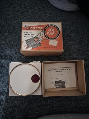 Vintage “The Philatector”Stamp Watermark Detector Battery Operated ...