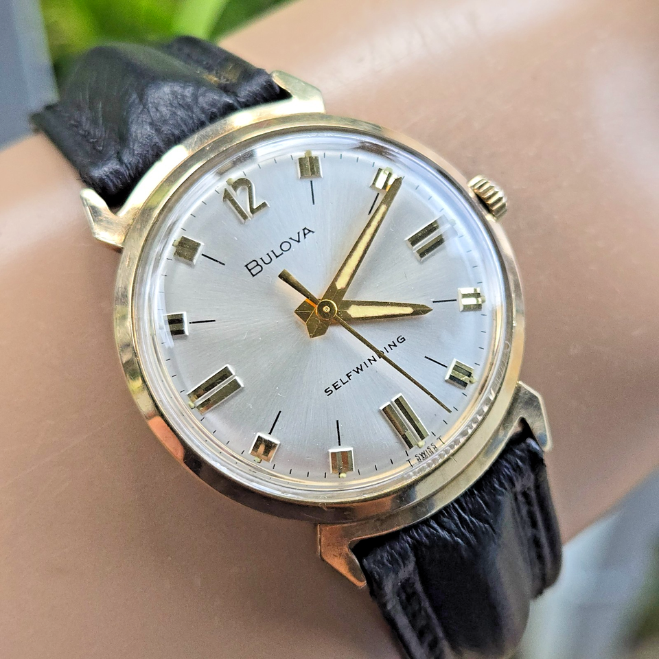 Vintage BULOVA Jet Clipper "T" men's automatic watch 11ALAC 10K RGP ...