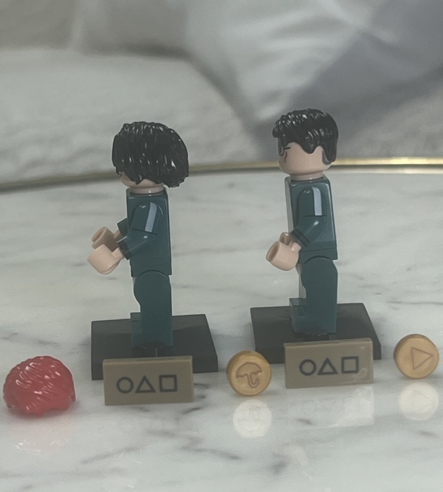 Lego Squid Games 456 Gi Hun and 218 CHO SANG-WEO Custom Pad Printed ...