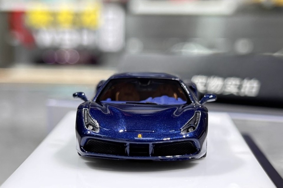 GB 1:64 CL Blue 488 GTB Hard Top Sports Model Diecast Resin Car | eBay