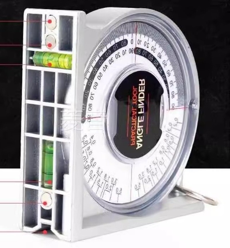 Magnetic Dial Gauge Angle Finder Inclinometer Protractor Clinometer ...