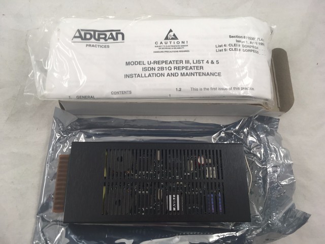 Adtran Model U-RPTR 3RD GEN SIDE 1 ISDN U-REPEATER III 1153017L4 for ...