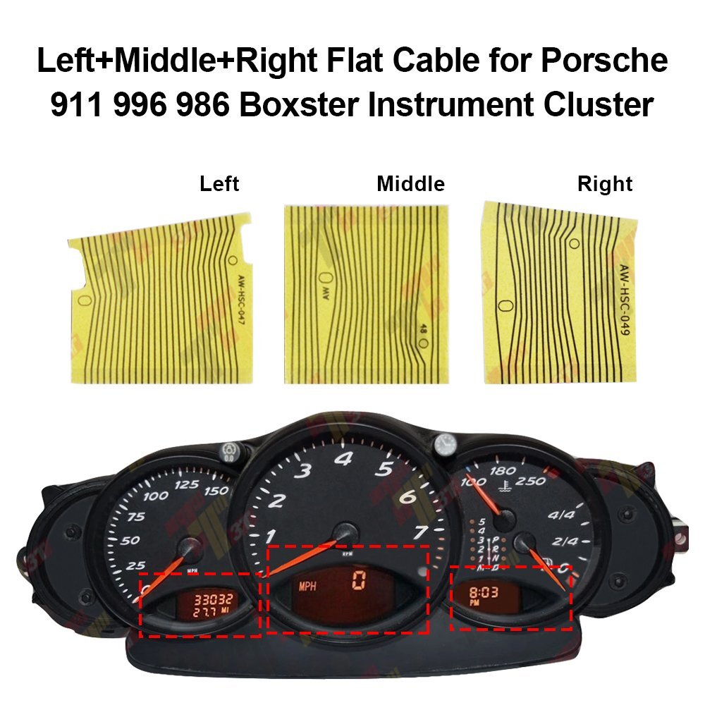 Flat Cable for Porsche 911 996 986 Boxster instrument Cluster - Left ...