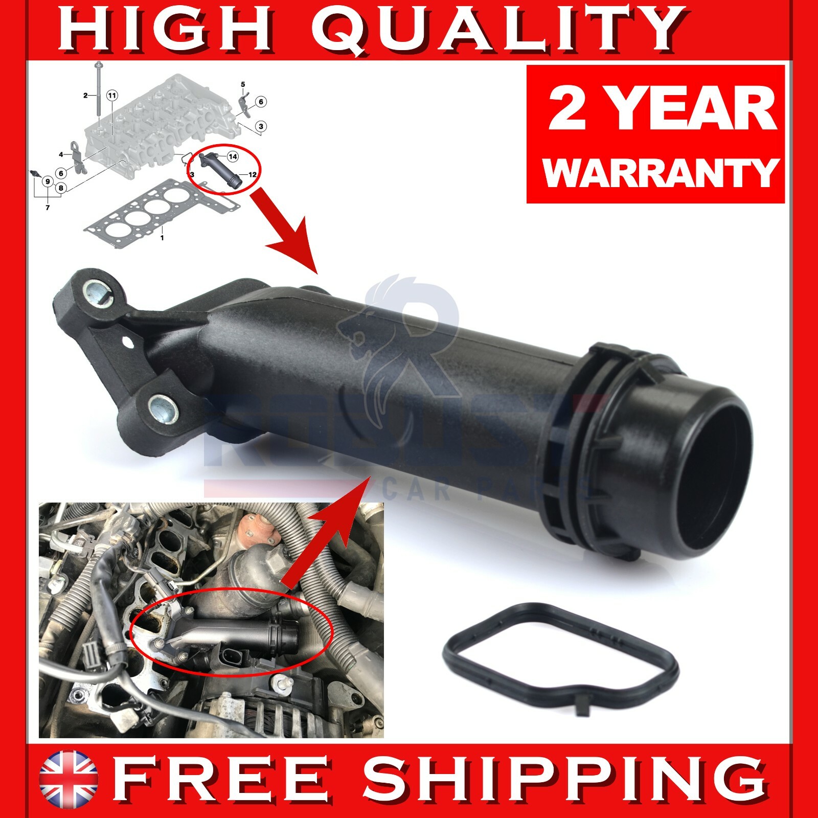 FOR BMW 3 SERIES 316D 318D 320D COOLANT FLANGE / PIPE 11127810707 | eBay