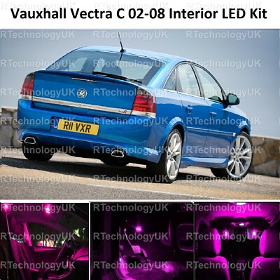 PINK PURPLE PREMIUM VAUXHALL VECTRA C MK2 02-08 LED LIGHT INTERIOR ...