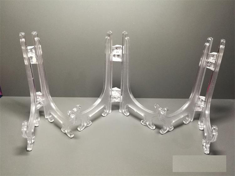 50pcs Mini Clear Plastic Coin Minerals Plates Cards Display Easel Stand ...