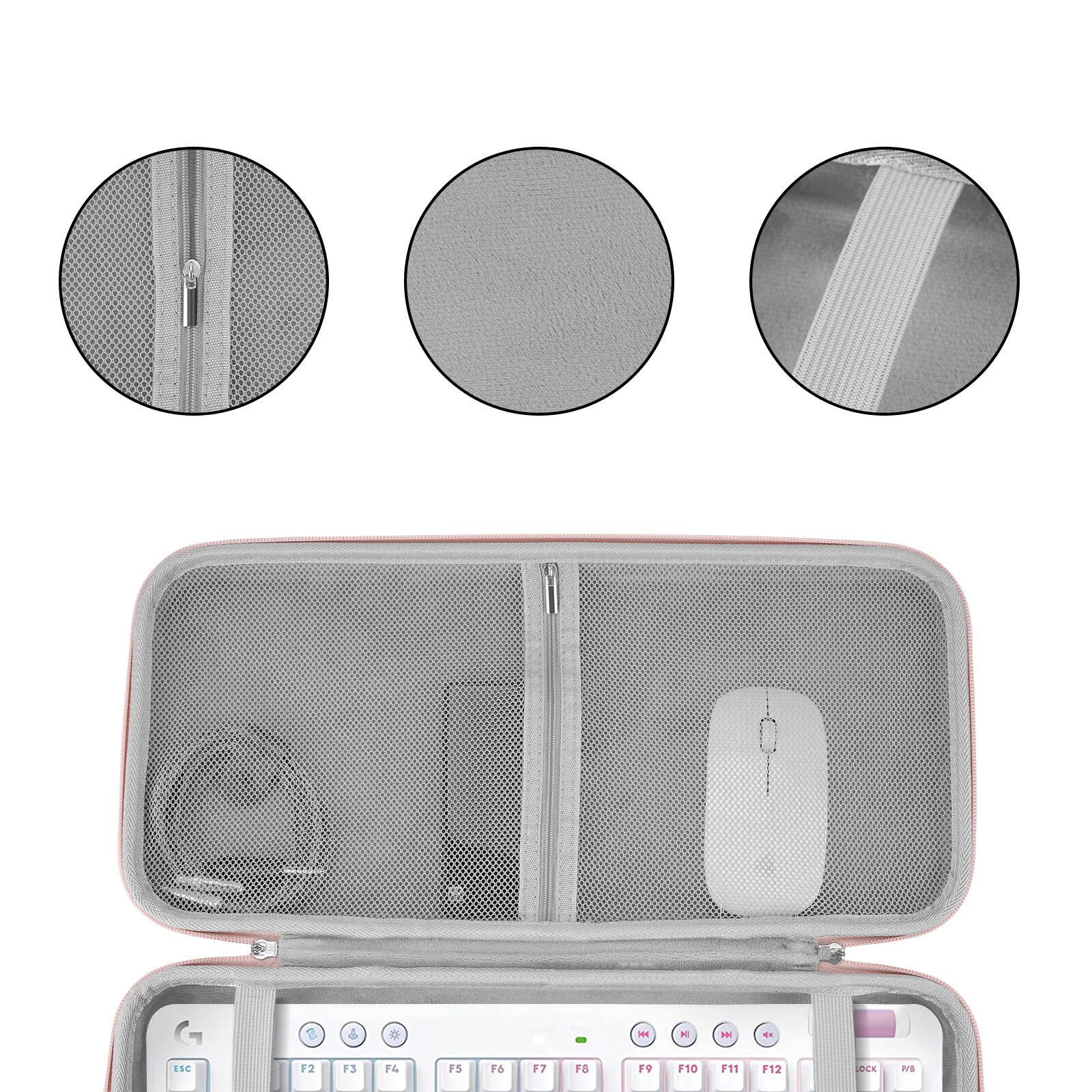 Geekria Tenkeyless Keyboard Case, Hard Shell Travel Carrying Bag for 87 ...