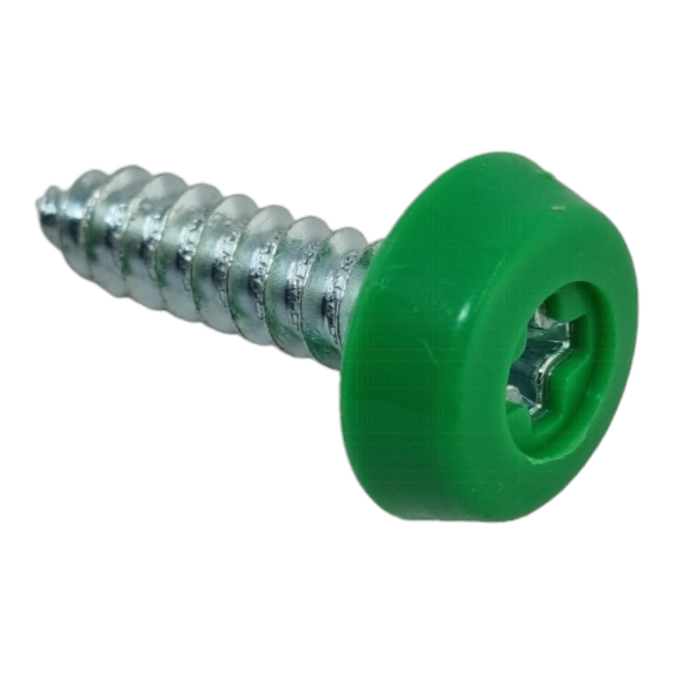 Number Plate Screw Oversized Moulded Head Polytop Screws All Colours 8G ...