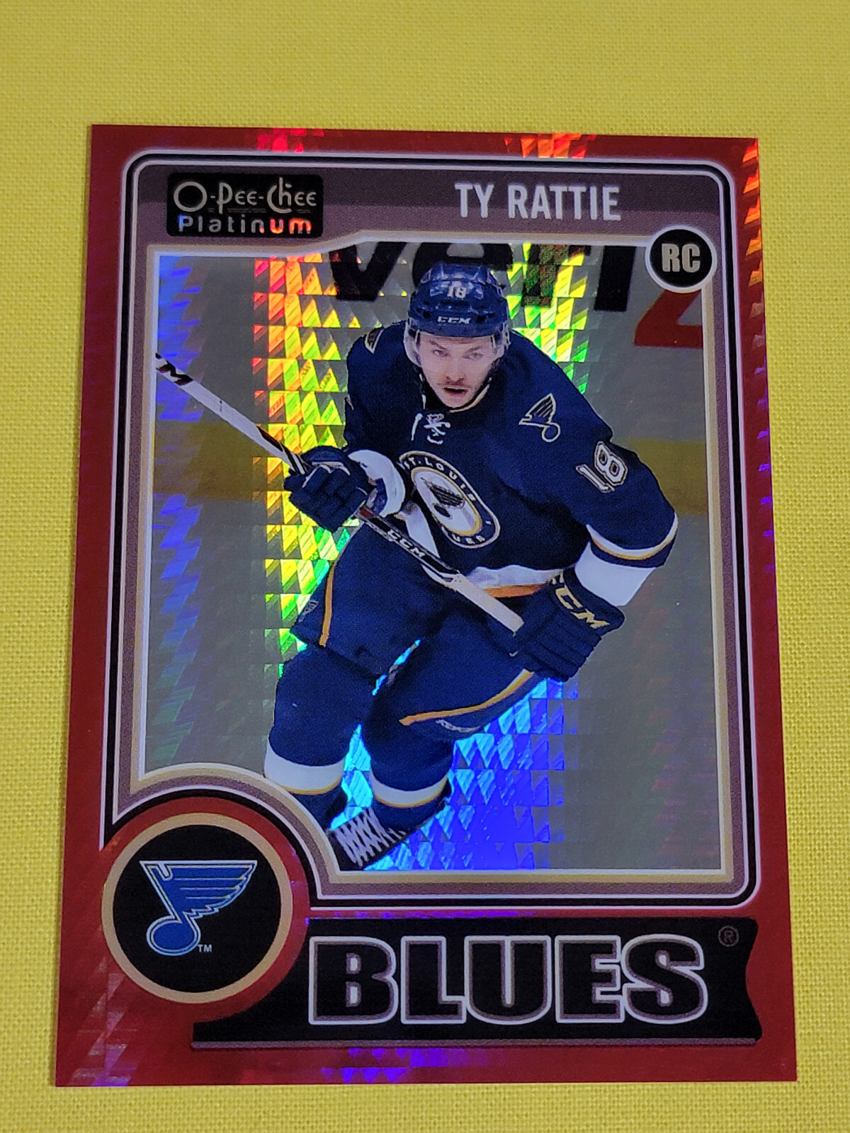 2014-15 O-Pee-Chee Platinum Ty Rattie 041/135 Red Prism Rookie RC #153 ...