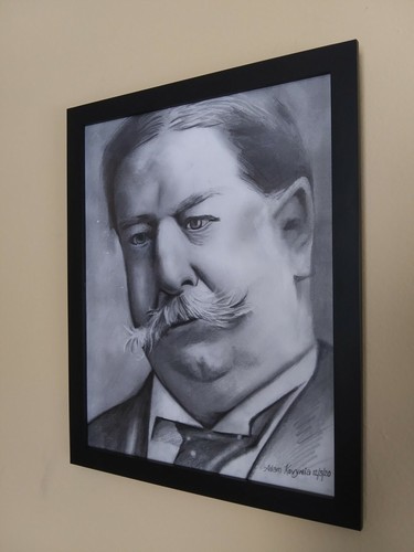 Framed Pencil Drawing of President William Howard Taft Original ...