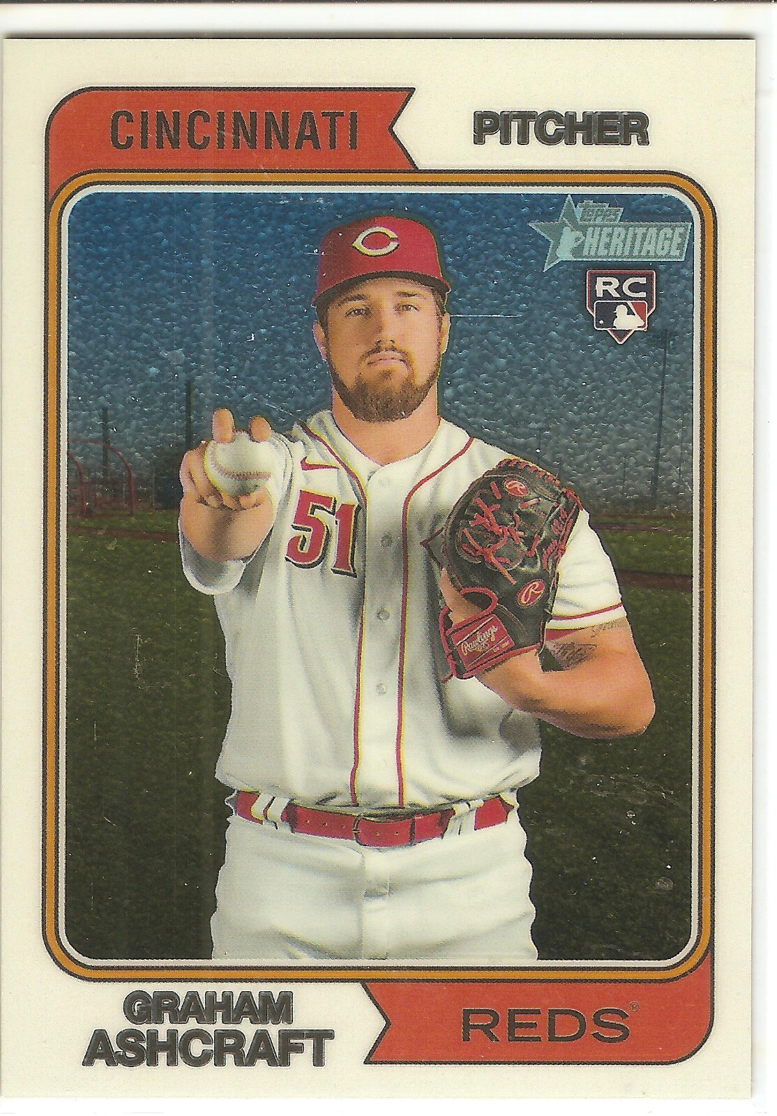 2023 TOPPS HERITAGE GRAHAM ASHCRAFT CHROME BASEBALL CARD /999 | eBay