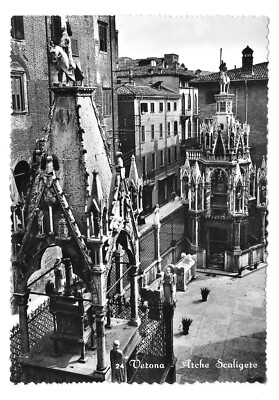 Italy Verona Arche Scaligere Della Scala Family Tomb Glossy 4X6 RPPC ...
