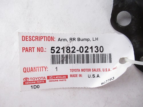 Genuine OEM Toyota 52182-02130 Driver Rear Bumper Bracket Arm 2014-19 ...