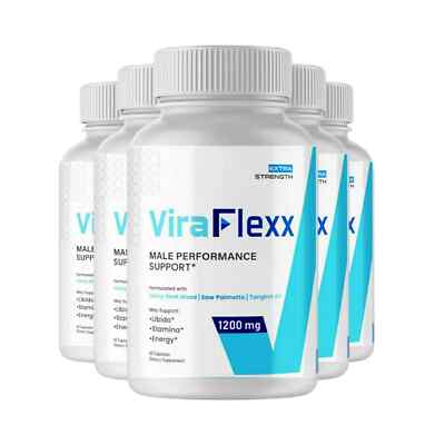 5-Pack ViraFlexx Capsules, Vira Flexx Mens Dietary Supplement (300 ...