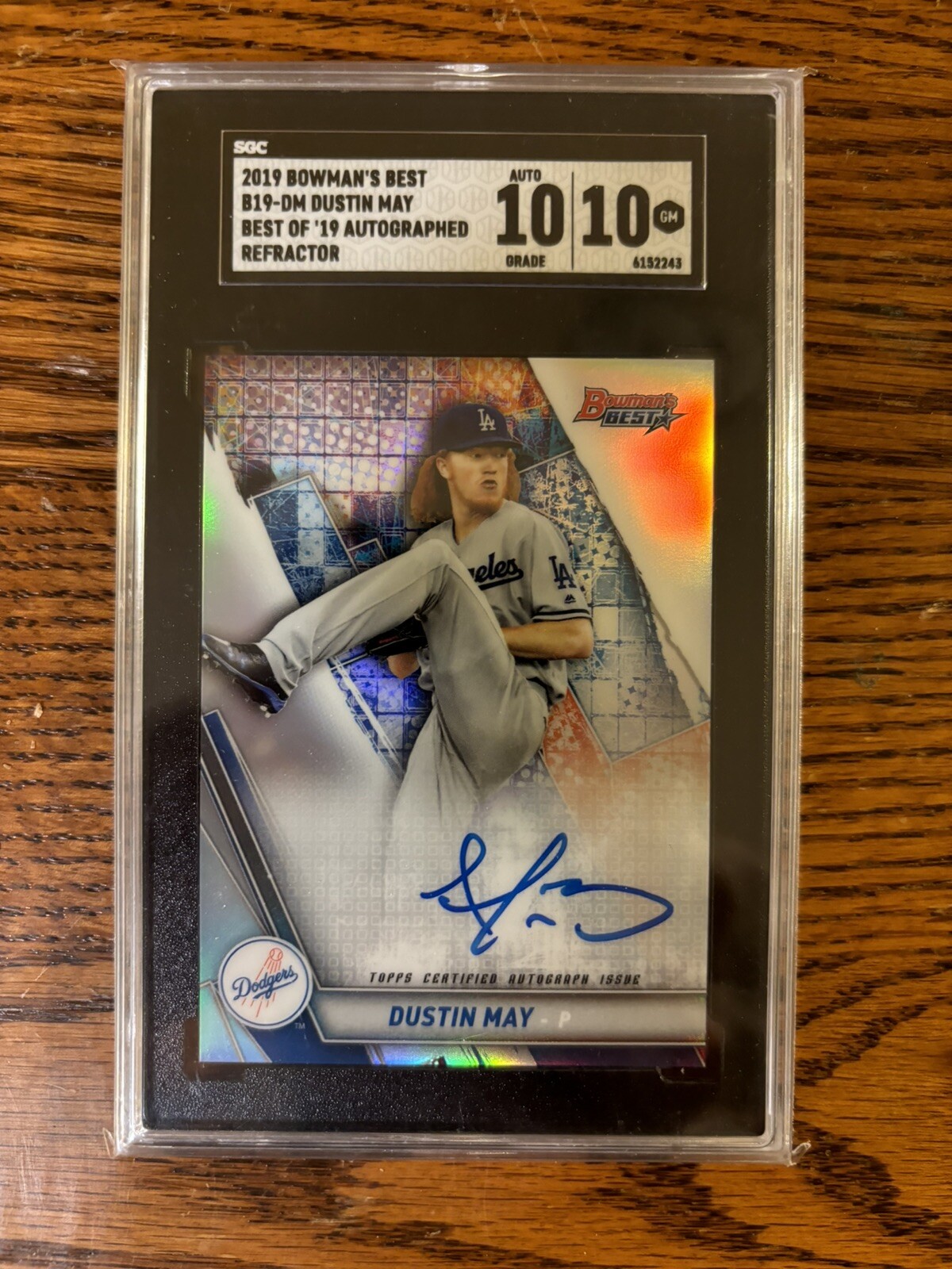 2019 Bowman's Best - Autographs Dustin May #B19-DM Refractor (AU, RC ...