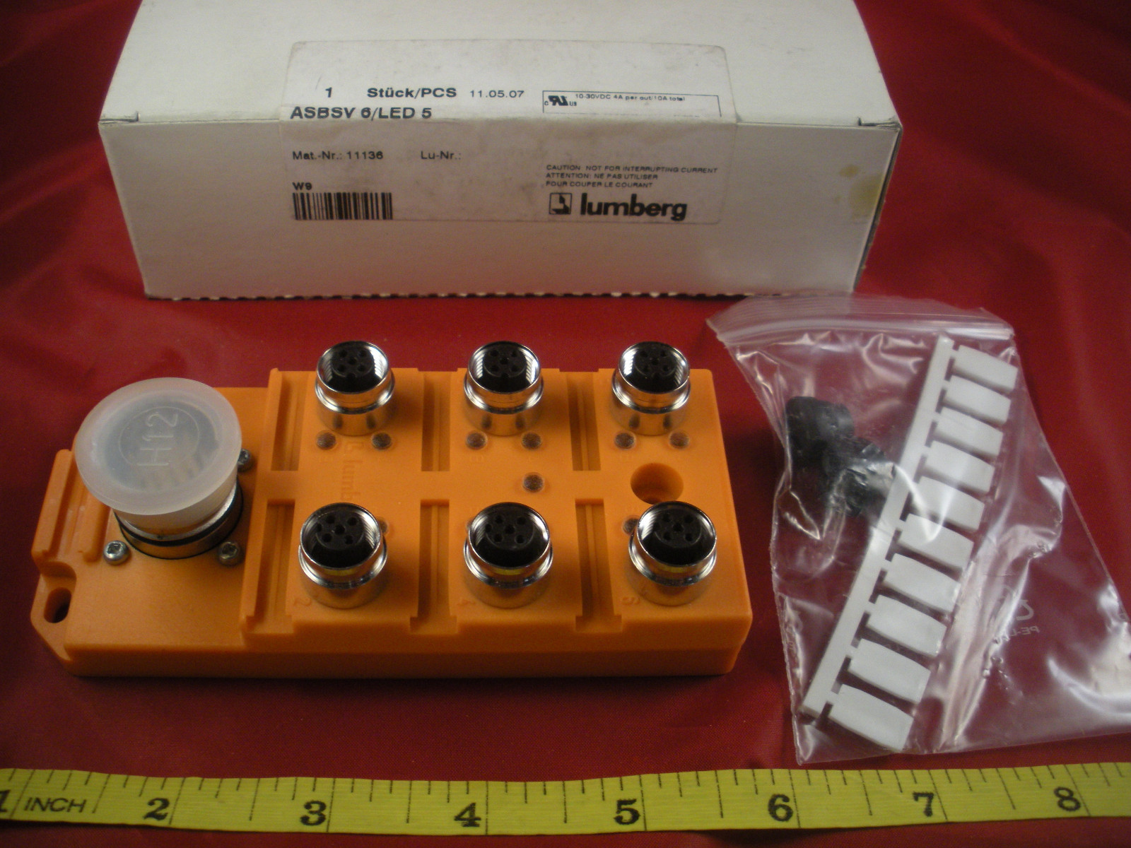 Lumberg ASBSV6/LED 5 Actuator Sensor Box 11136 Distribution Block 10 ...