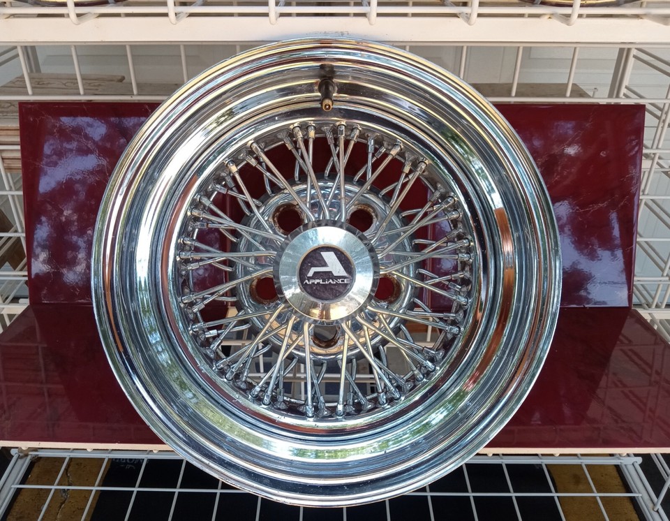 1988 Appliance True Spoke Wire (3) Wheels 15x8 JJTB Rear W/Front 14×7 ...