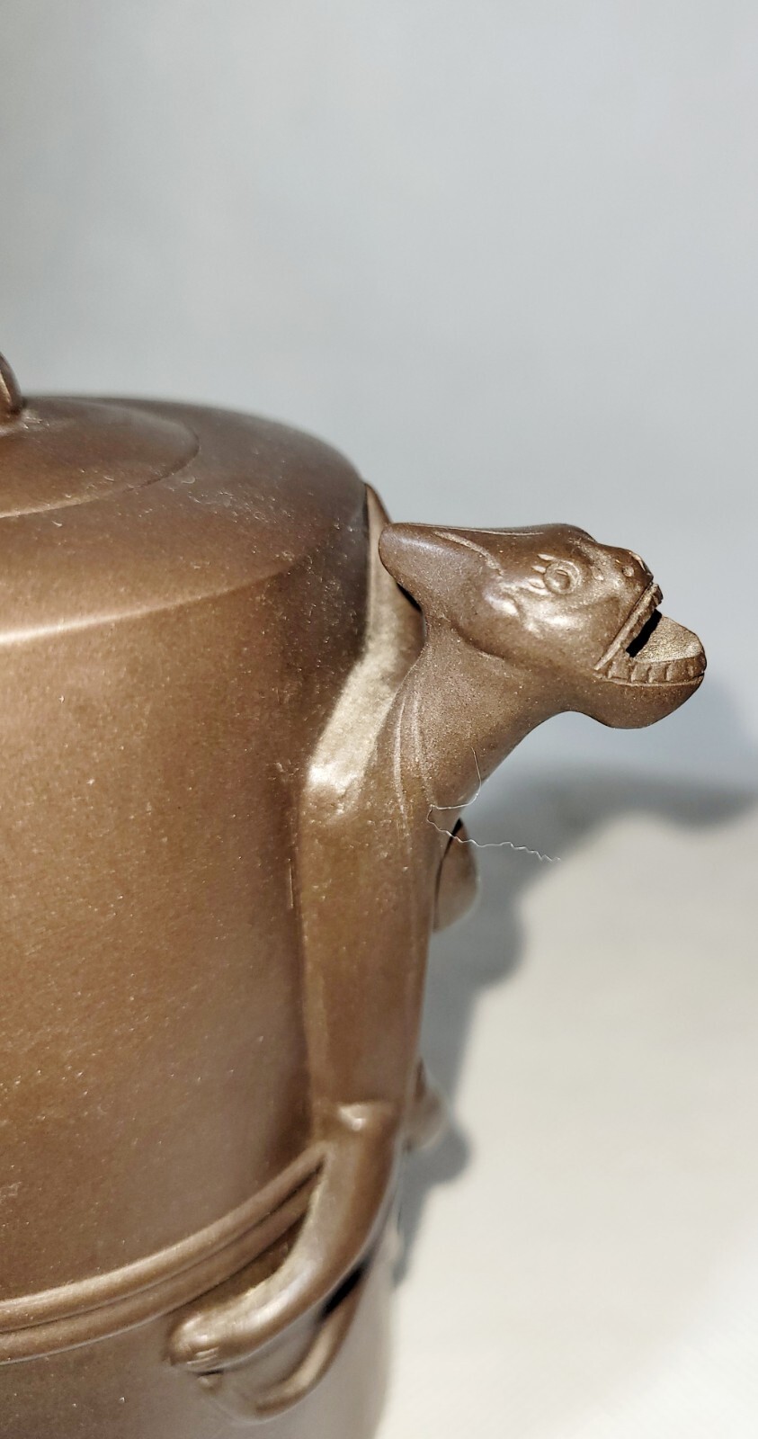 Vintage Purple Clay Chinese Yixing Lizard Dragon Signed Teapot | eBay