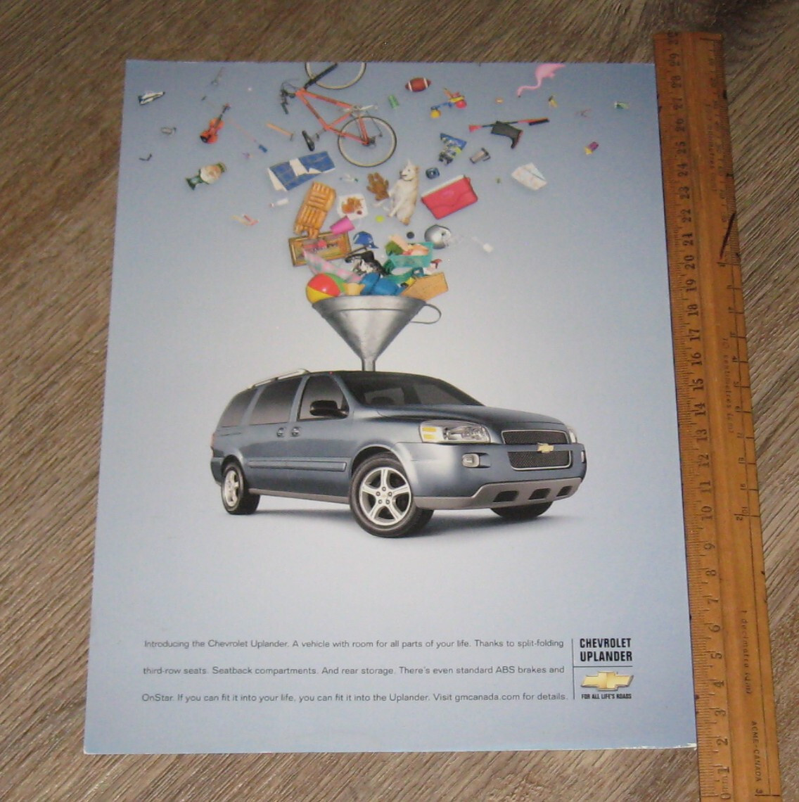 CHEVY Chevrolet Car AD 2006 Uplander SUV original ONE magazine pg ...