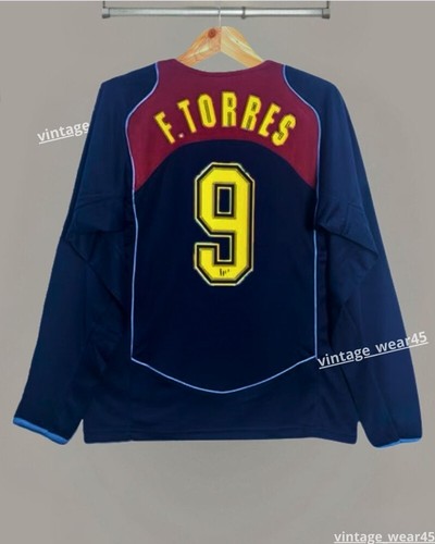 Fernando Torres #9 Atletico Madrid 2004/05 Black SpiderMan Long Sleeve ...