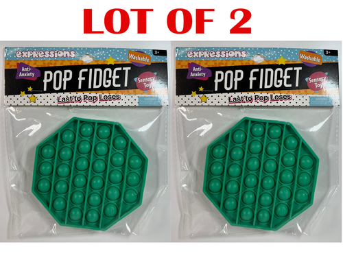 Almar Sales Company Bubble Snap Fidget Pop-It Toys - Octagon, Green ...