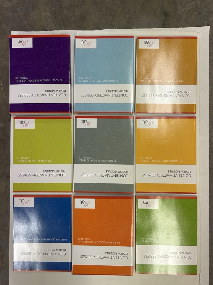 ATI Nursing Education Content Mastery Series Review Module Books Set 9 ...