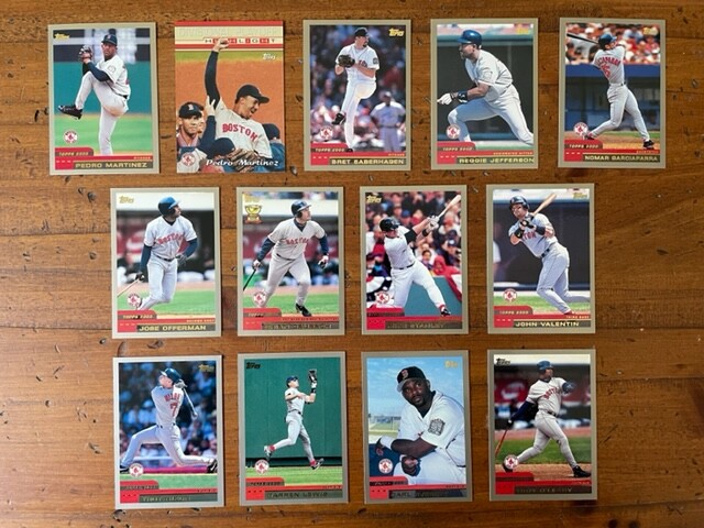 2000 Topps Boston Red Sox Team Set Series 1 & 2 (ALL 13 Cards) Factory ...