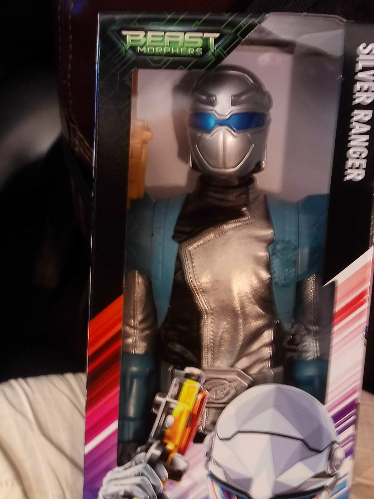 Hasbro Power Rangers Beast Morphers Silver Ranger 12.5in Action Figure ...