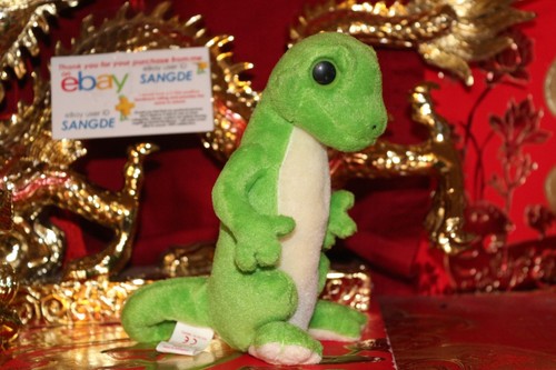TY BEANIE BABY GUS THE GREEN EYES GECKO.6".2009 RELEASE.MWNMT.RETIRED ...