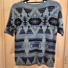 Chap's - Blue On Blue - Geometric/Aztec Design - Pull Over Sweater ...