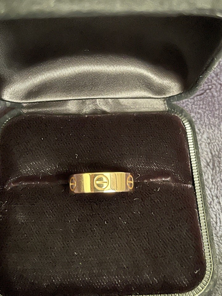 Authentic Cartier LOVE Ring Rose Gold 18K Au 750 Size 51/5.5 | eBay