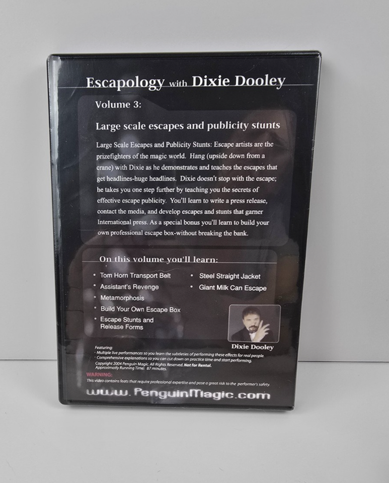 Escapology with Dixie Dooley Volume 3 Magic DVD | eBay UK