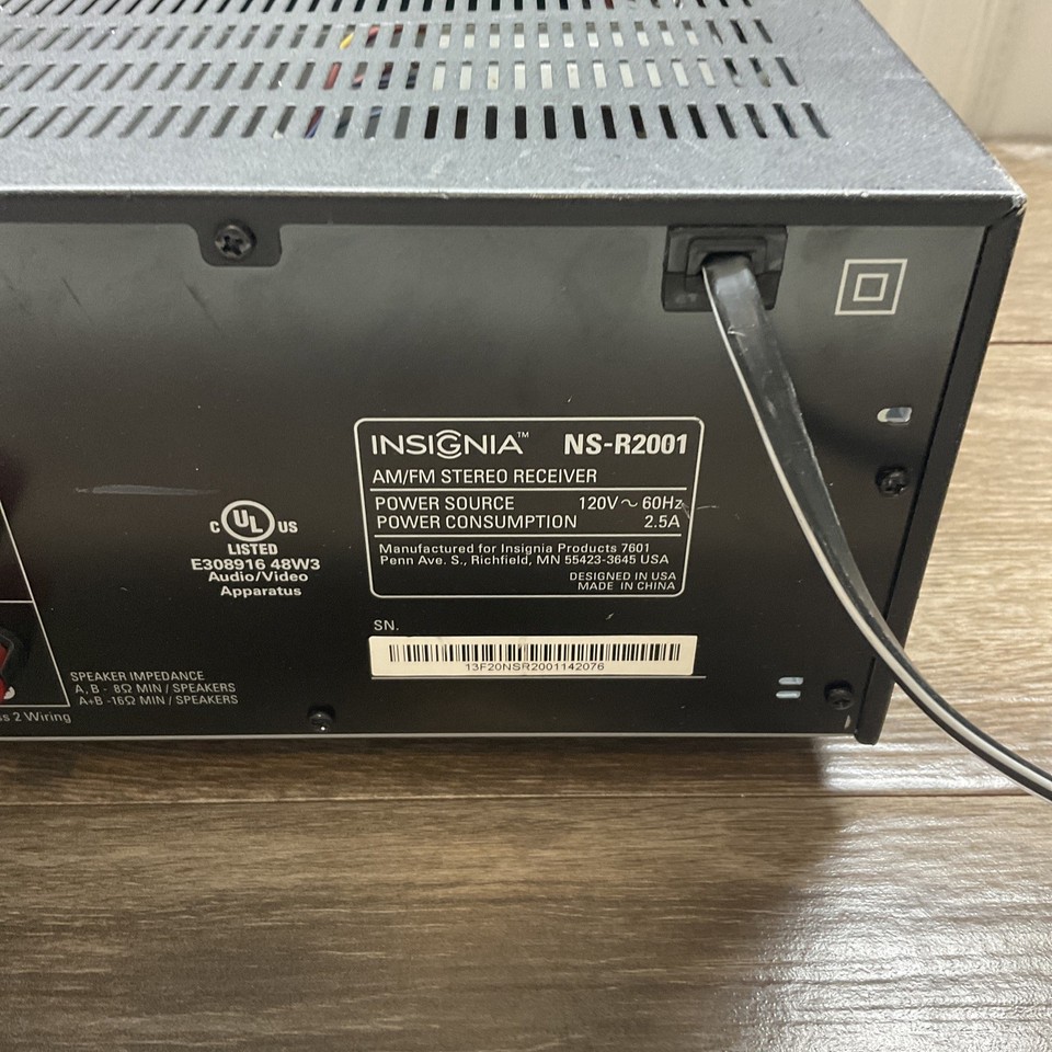 Insignia NS-R2001 2 Channel AM FM Stereo Receiver - TESTED | eBay