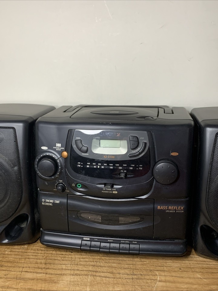 Magnavox Boombox AZ2100 Portable CD/Cassette Mini System Works See ...