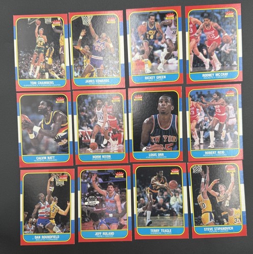 1986 NBA Fleer Lot Of 12 Cards Ex Mt | eBay
