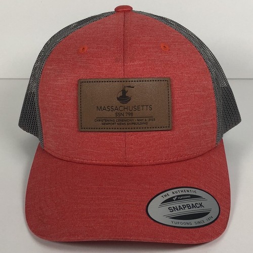 Massachusetts SSN 798 Christening Ceremony Hat SnapBack Mesh Red Cap | eBay