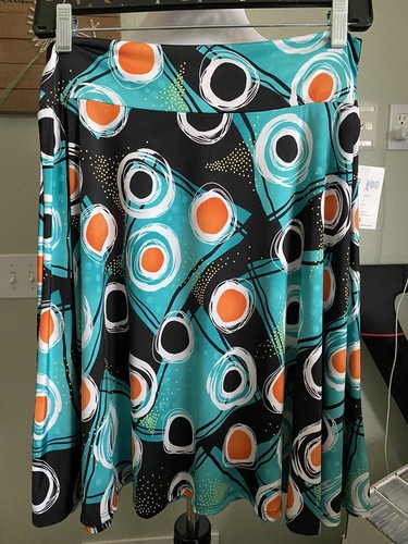 LuLaRoe Kids Girls Azure Flowy Twirl Skirt Size 14 Geometric & Polka ...