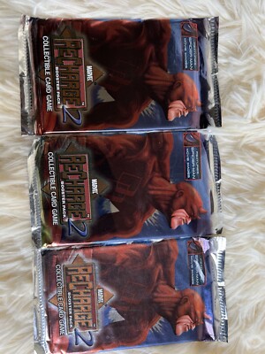 New Marvel Recharge 2 Booster Pack Collectible Cards Game 3 Pack | eBay