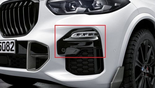 BMW Genuine X5 G05 Gloss Black Fog Lamp Cover Section Left N/S ...