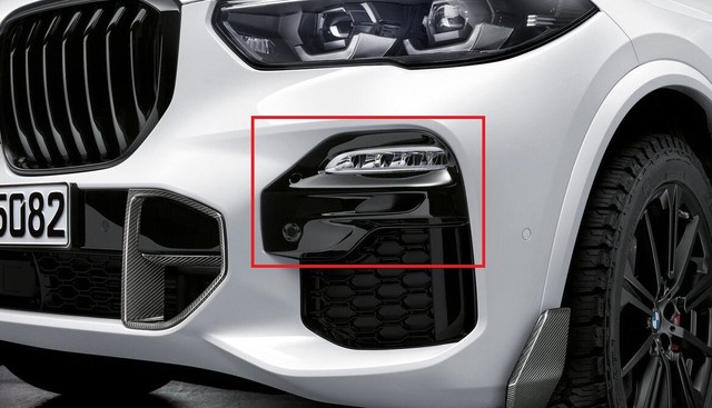 BMW Genuine X5 G05 Gloss Black Fog Lamp Cover Section Right O/s ...