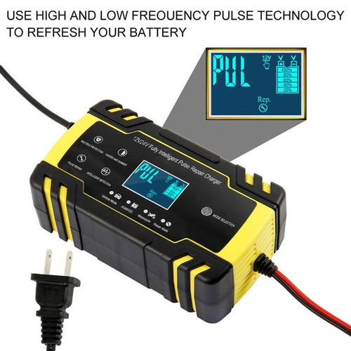 Car LCD Repair Battery Charger 12V 8A/24V 4A Automotive Pulse Repair ...
