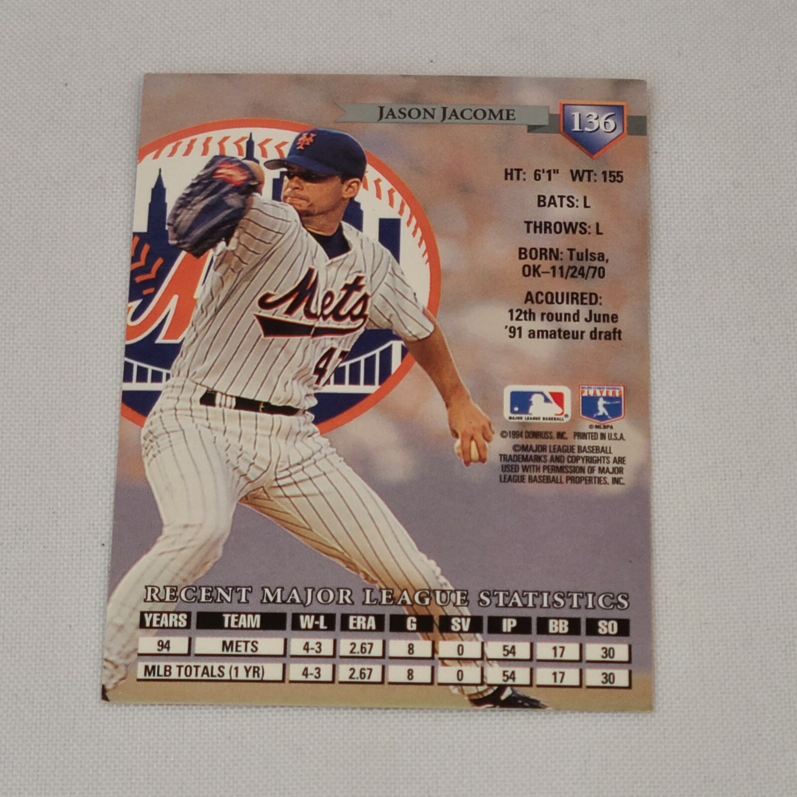 1995+Donruss+-+%23136+Jason+Jacome for sale online | eBay