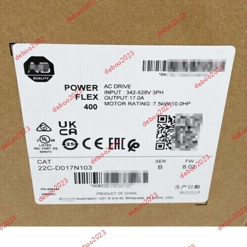 22C-D017N103 /B Allen-Bradley PowerFlex 400 Adjustable AC Drive 1 Year ...