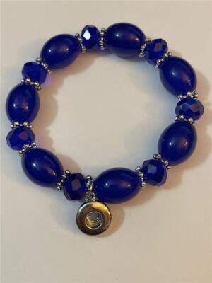 Fit Petite Ginger Snap BRACELET BLUE12mm Snap STRETCH BRACELET | eBay