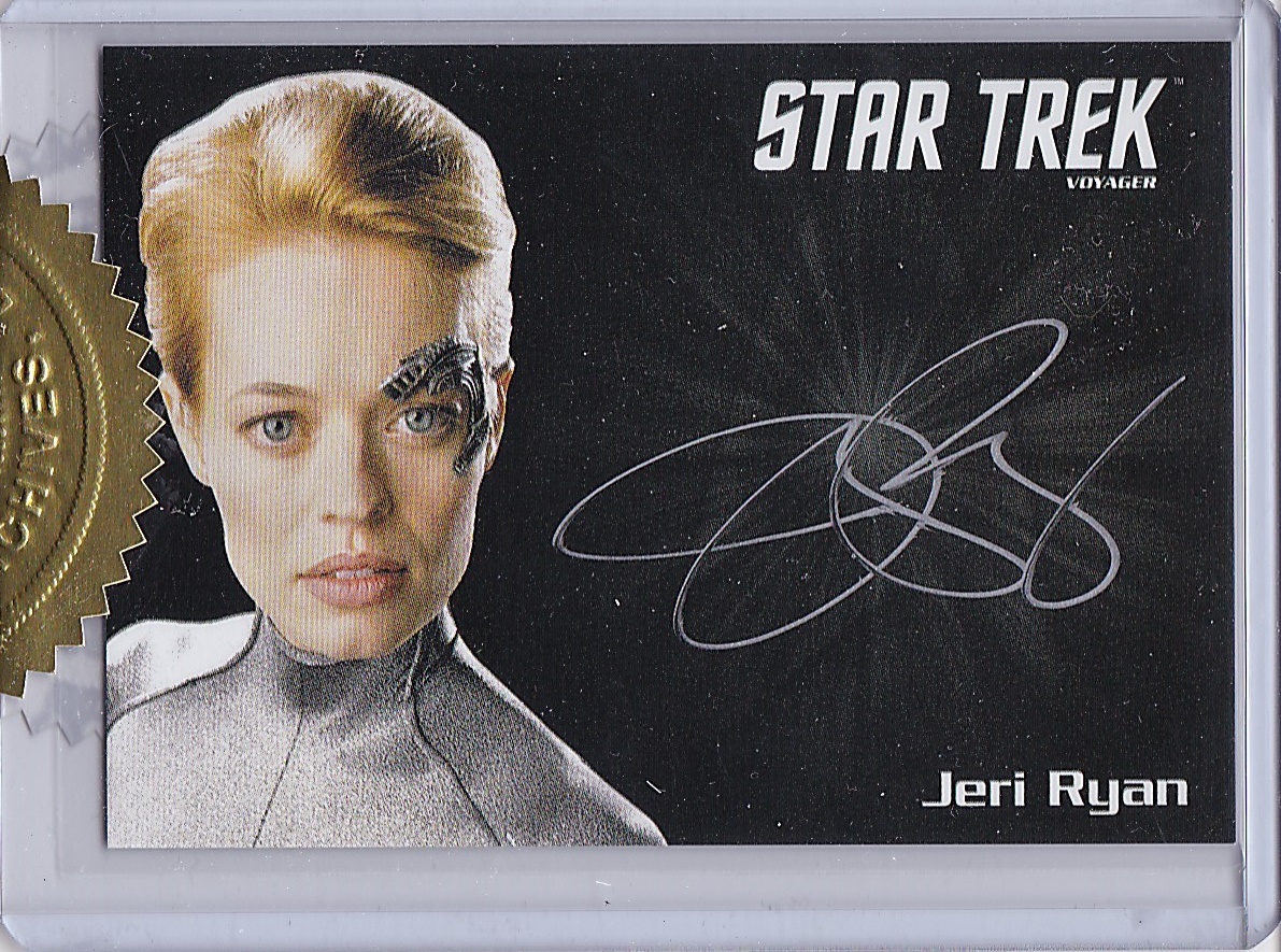 STAR TREK VOYAGER HEROES & VILLAINS JERI RYAN SILVER SIGNATURE ...